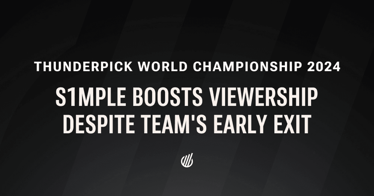S1mple boosts Thunderpick World Championship 2024 viewership despite Team Falcons' early exit ...